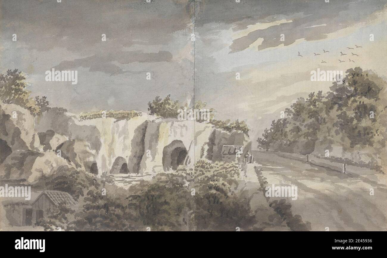 James Miller, active 1773â€“1814, Caves. Watercolor and gray wash over ...