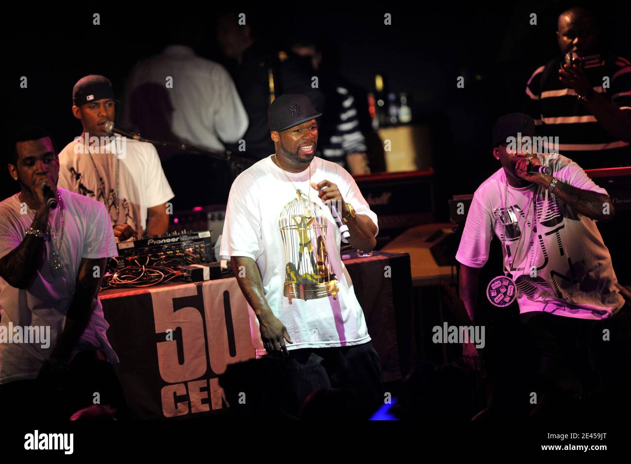50 cent performs Live during the Christian Audigier' birthday party ...