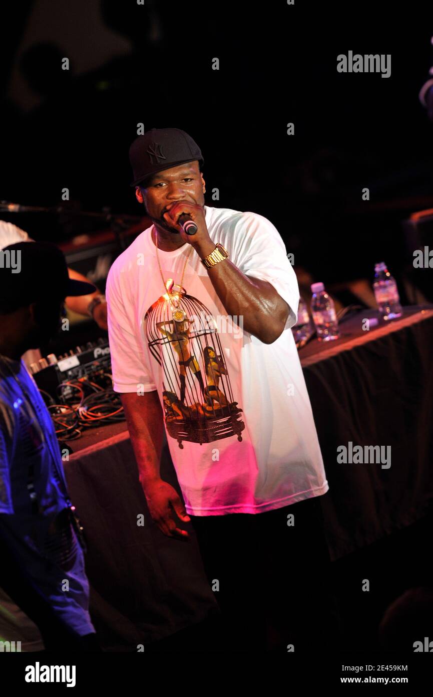 50 cent performs Live during the Christian Audigier' birthday party ...