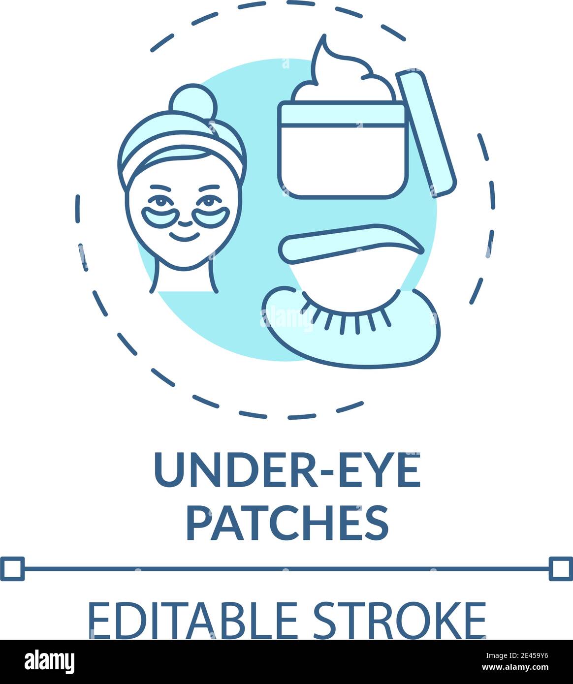 Woman under eye mask beauty Cut Out Stock Images & Pictures - Alamy