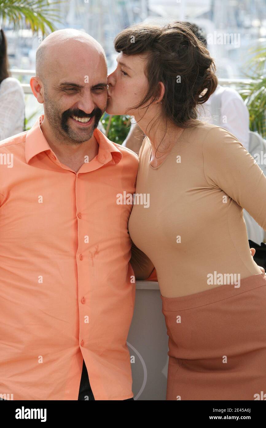 Director Gaspar Noe and Paz de la Huerta pose at a photocall for the ...