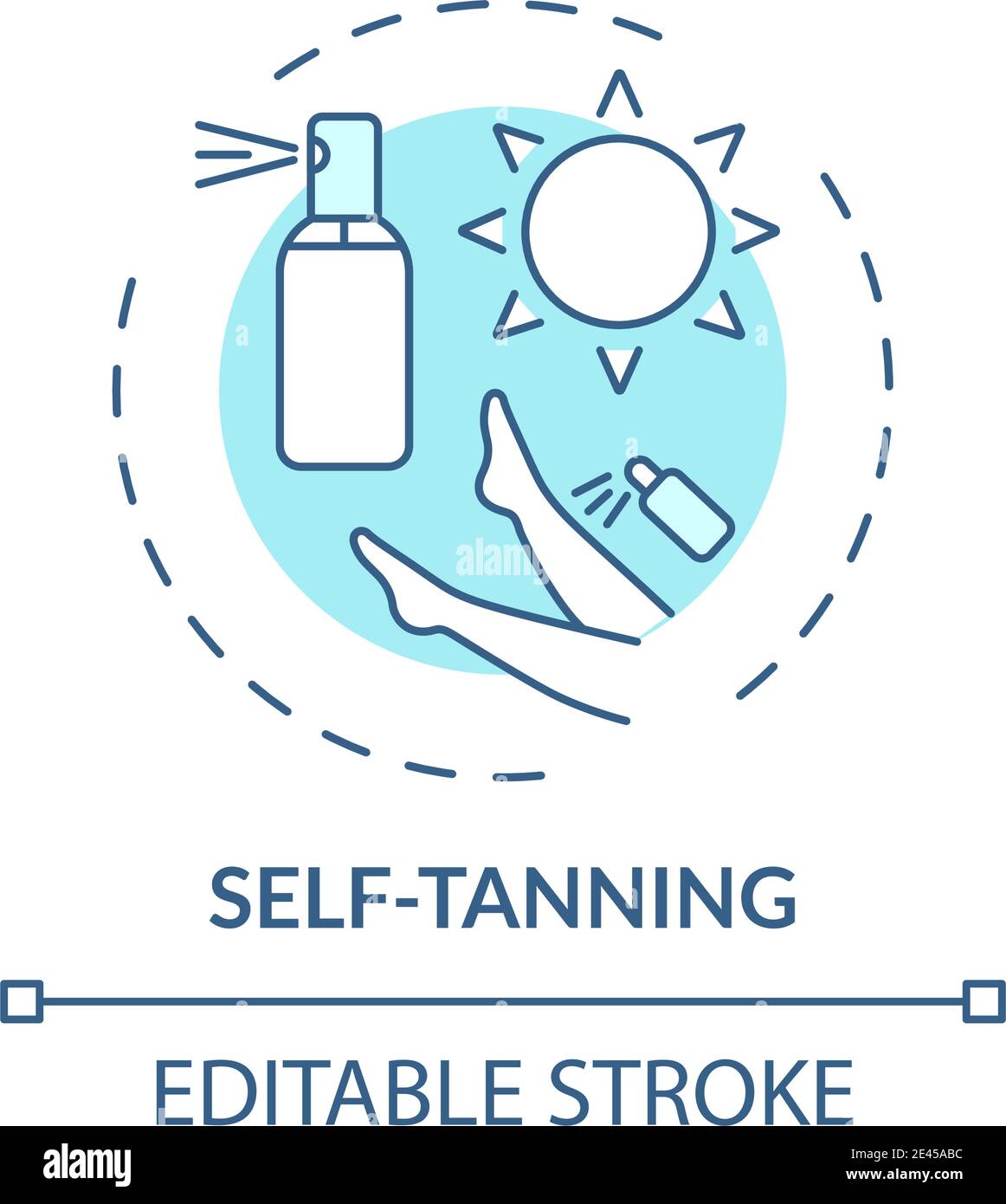 Self-tanning concept icon Stock Vector Image & Art - Alamy