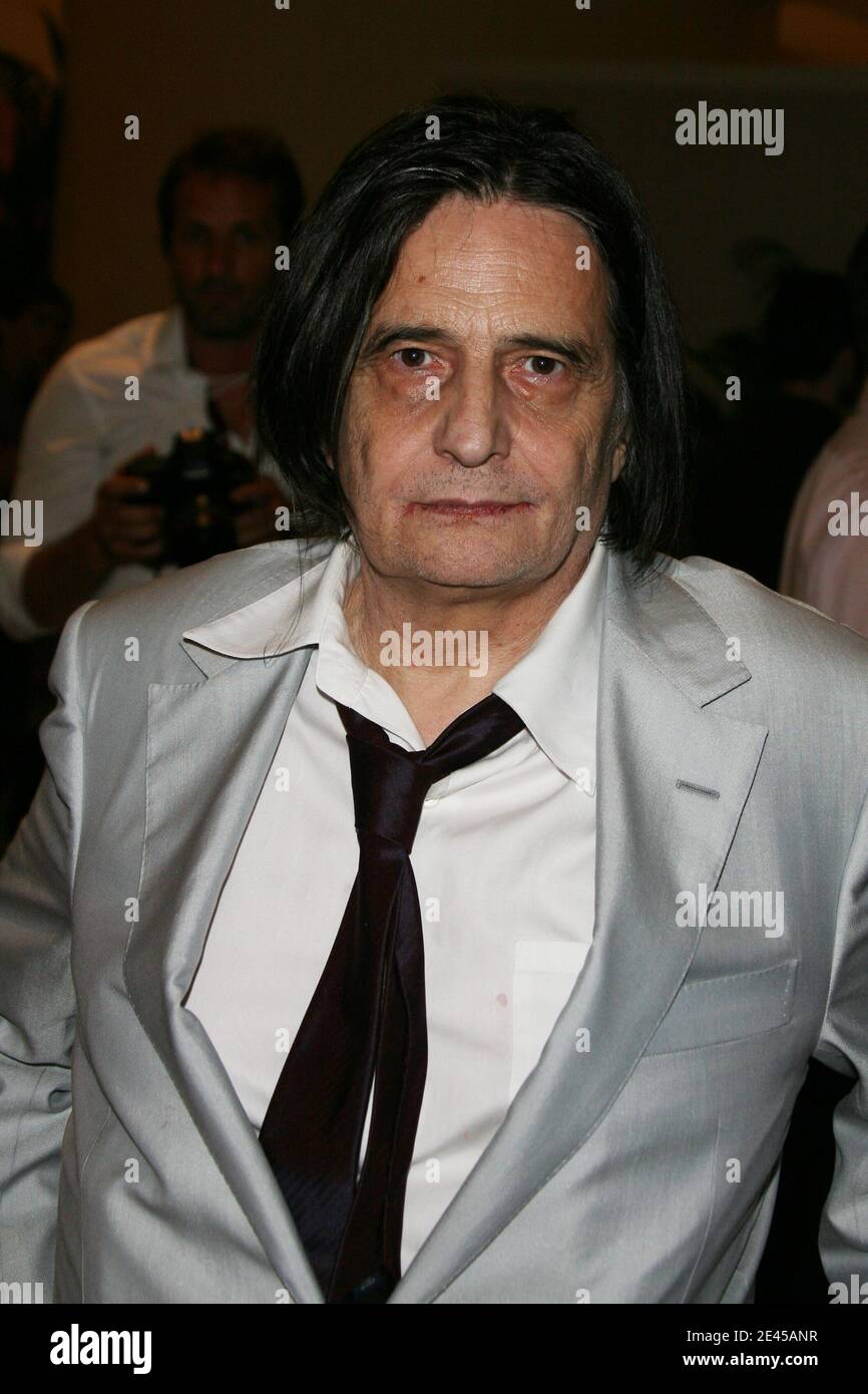 Jean-Pierre Leaud arrives at the press conference for 'Faces' during ...
