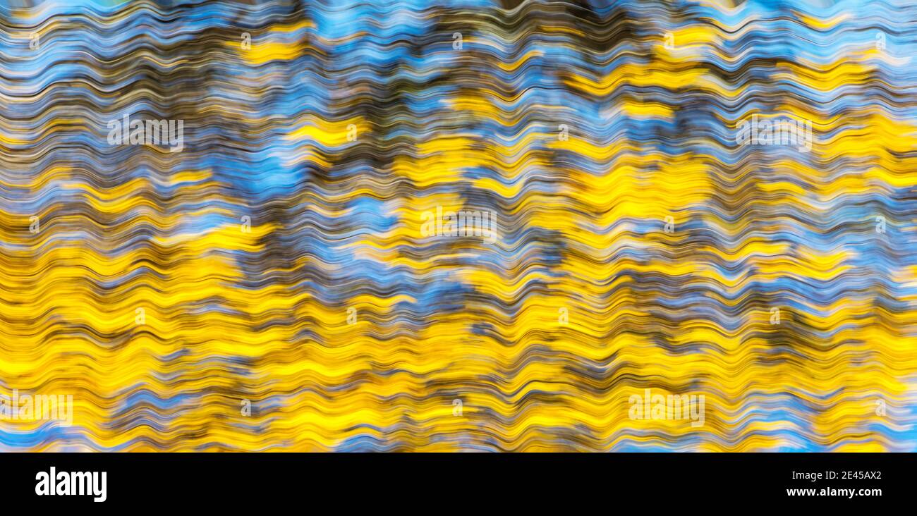 Illustration of blue and yellow abstract patterns Stock Photo - Alamy