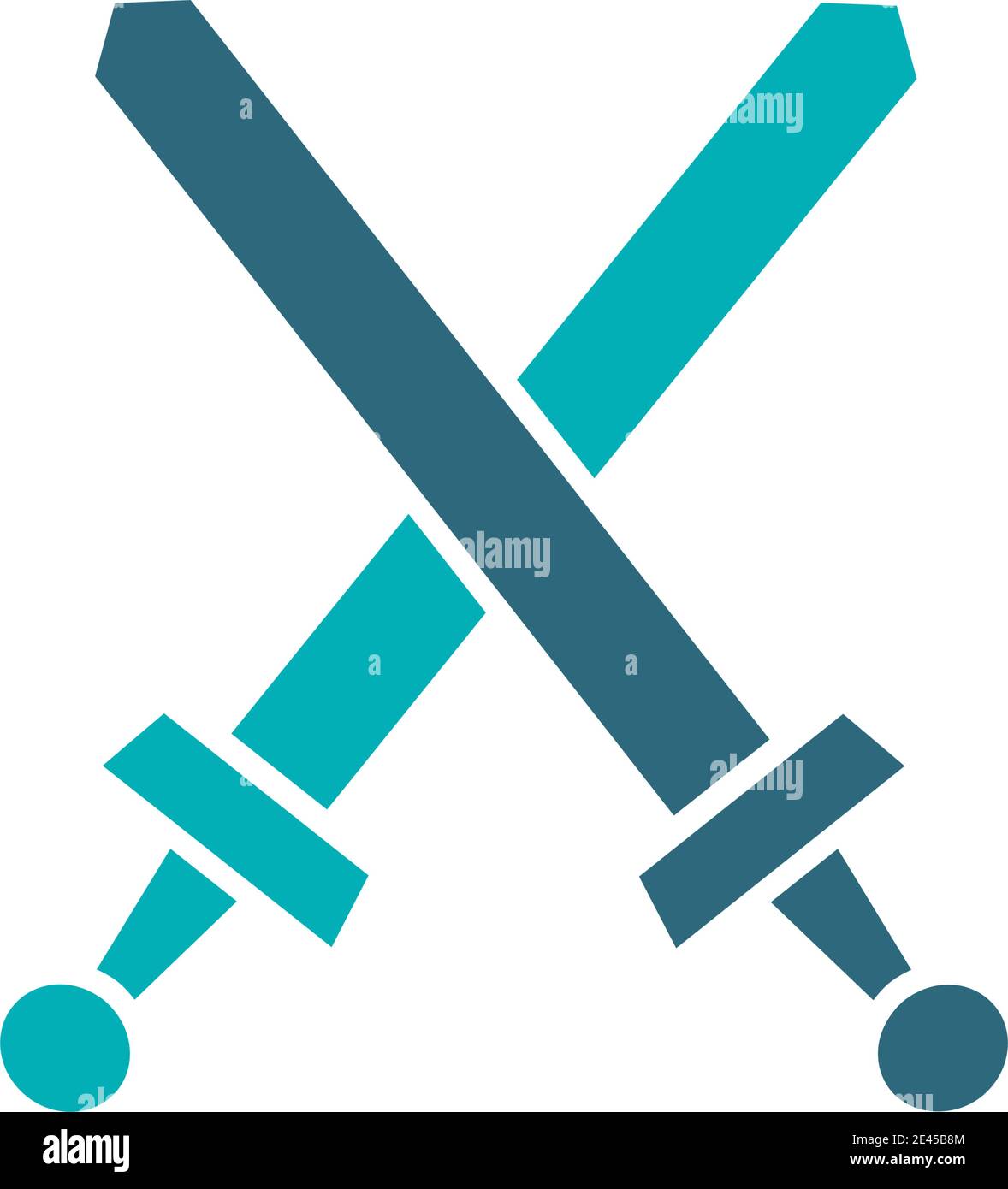 Cross swords colored icon. Board game, table entertainment symbol Stock ...