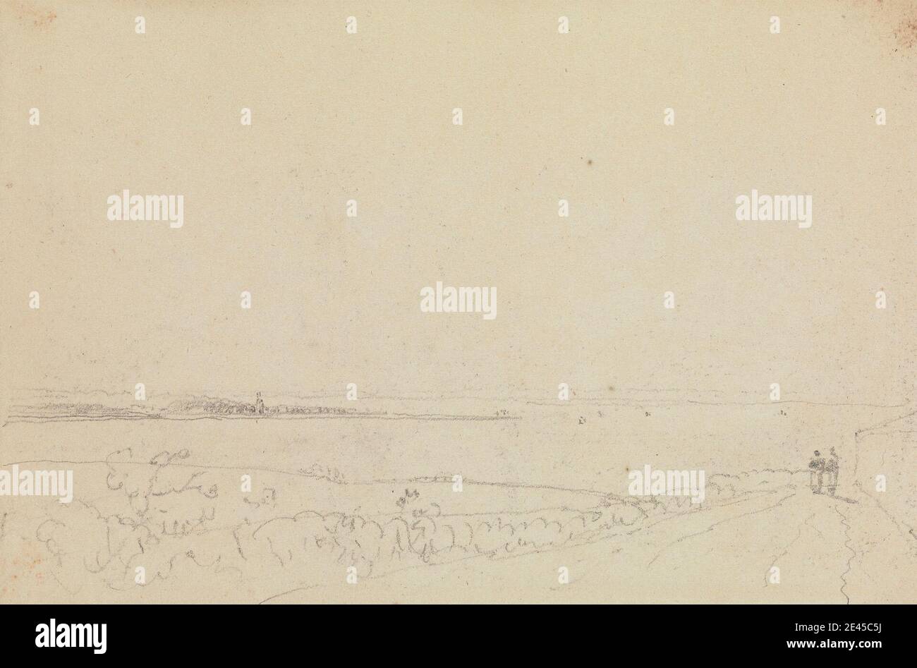 Capt. Thomas Hastings, 1778â€“1854, British, Sketch of a Road near the Shore, between 1826 and ...