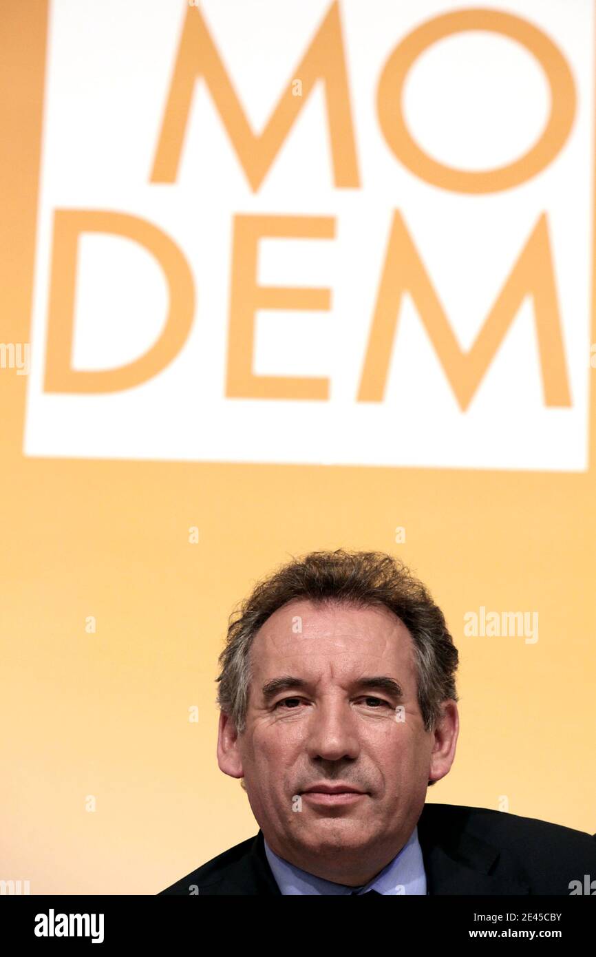Modem President Francois Bayrou during a Modem party meeting on ...