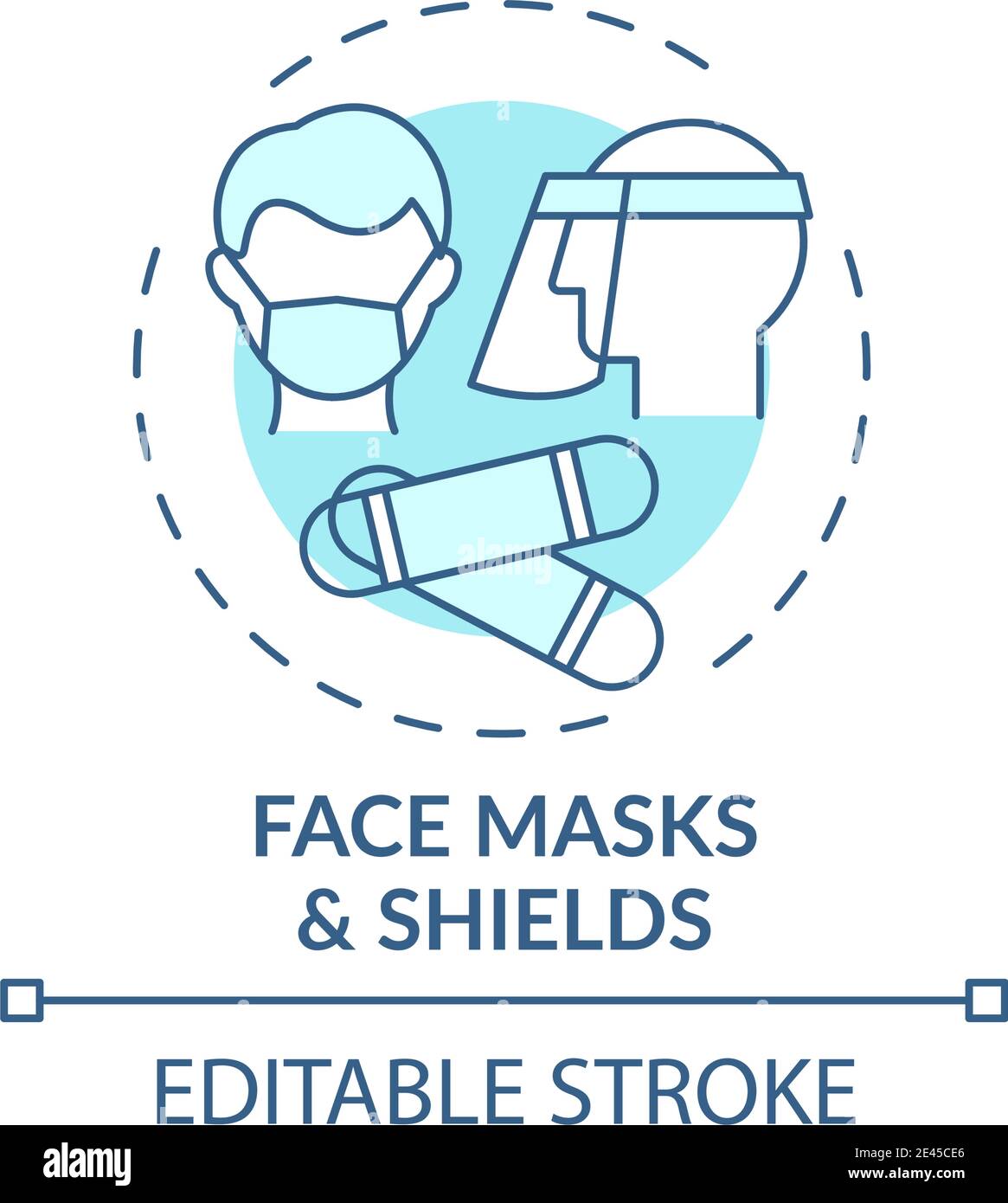 Face masks and shields concept icon Stock Vector Image & Art - Alamy