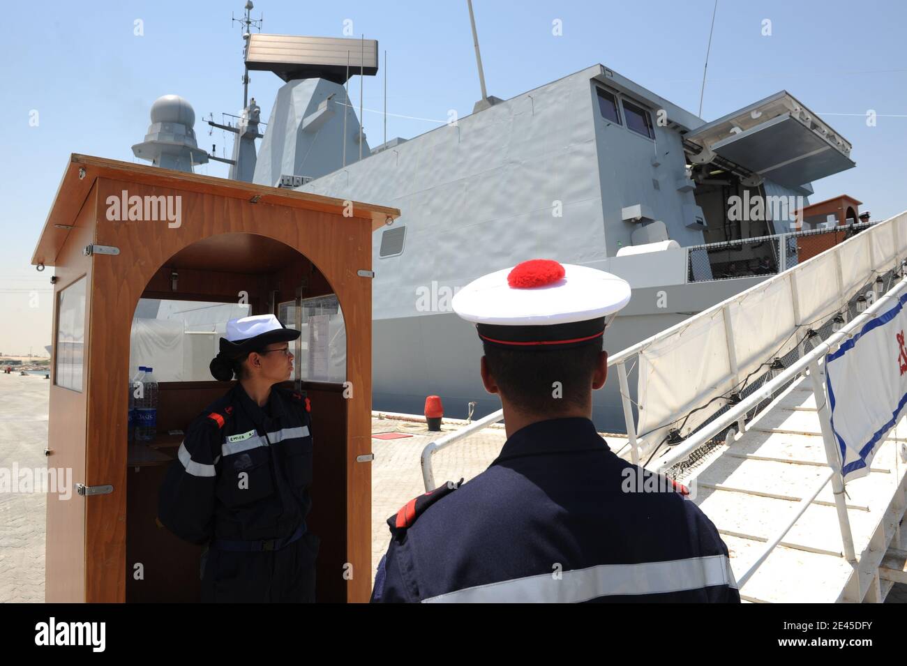 Atmosphere at 'As Salam' French military navy base, on May 25, 2009, a ...