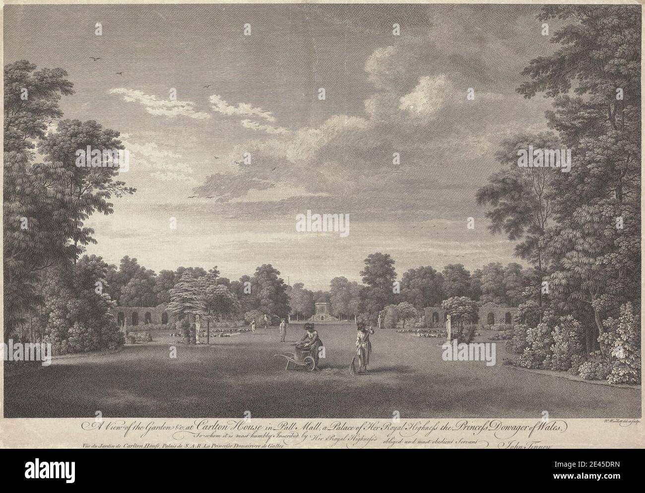 William Woollett, 1735â€“1785, British, A View of the Garden &c. at ...