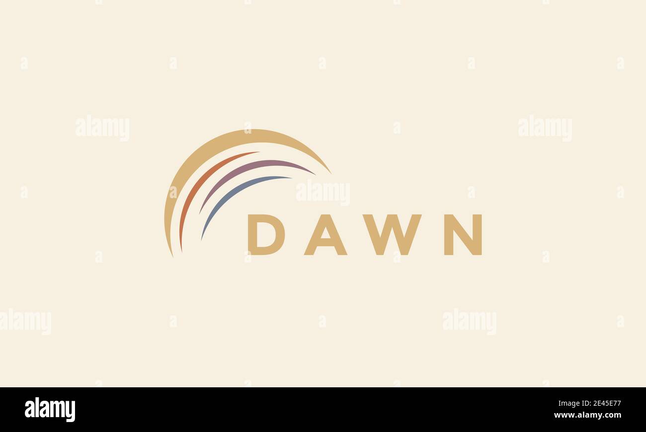 vintage simple dawn logo symbol icon vector graphic design Stock Vector ...