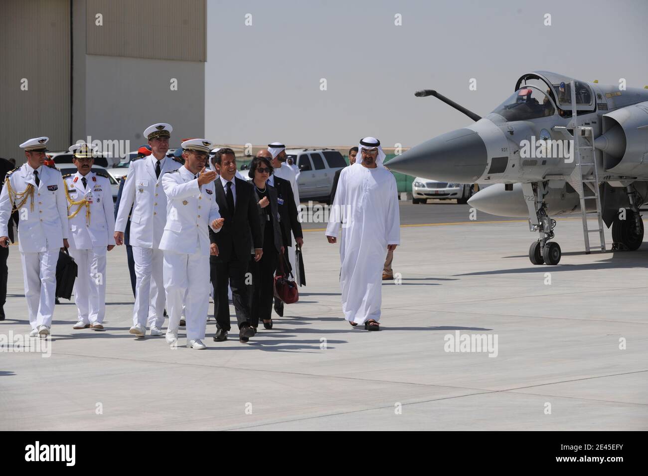 French President Nicolas Sarkozy and Sheik Mohammed Bin Zayed visit the ...