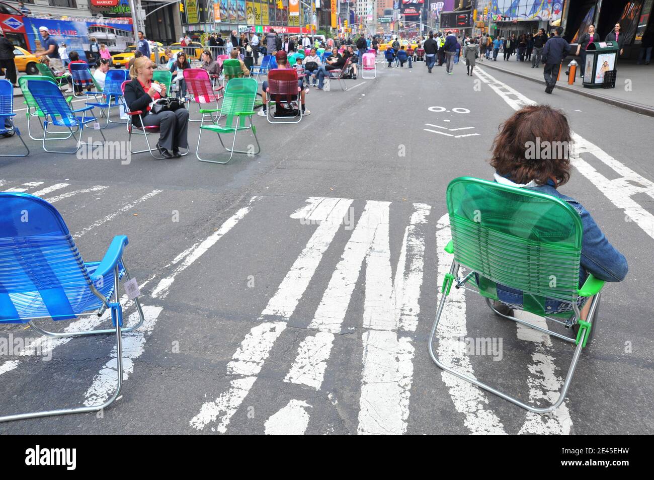 People take advatange of closed streets from 42nd to 47th St on ...