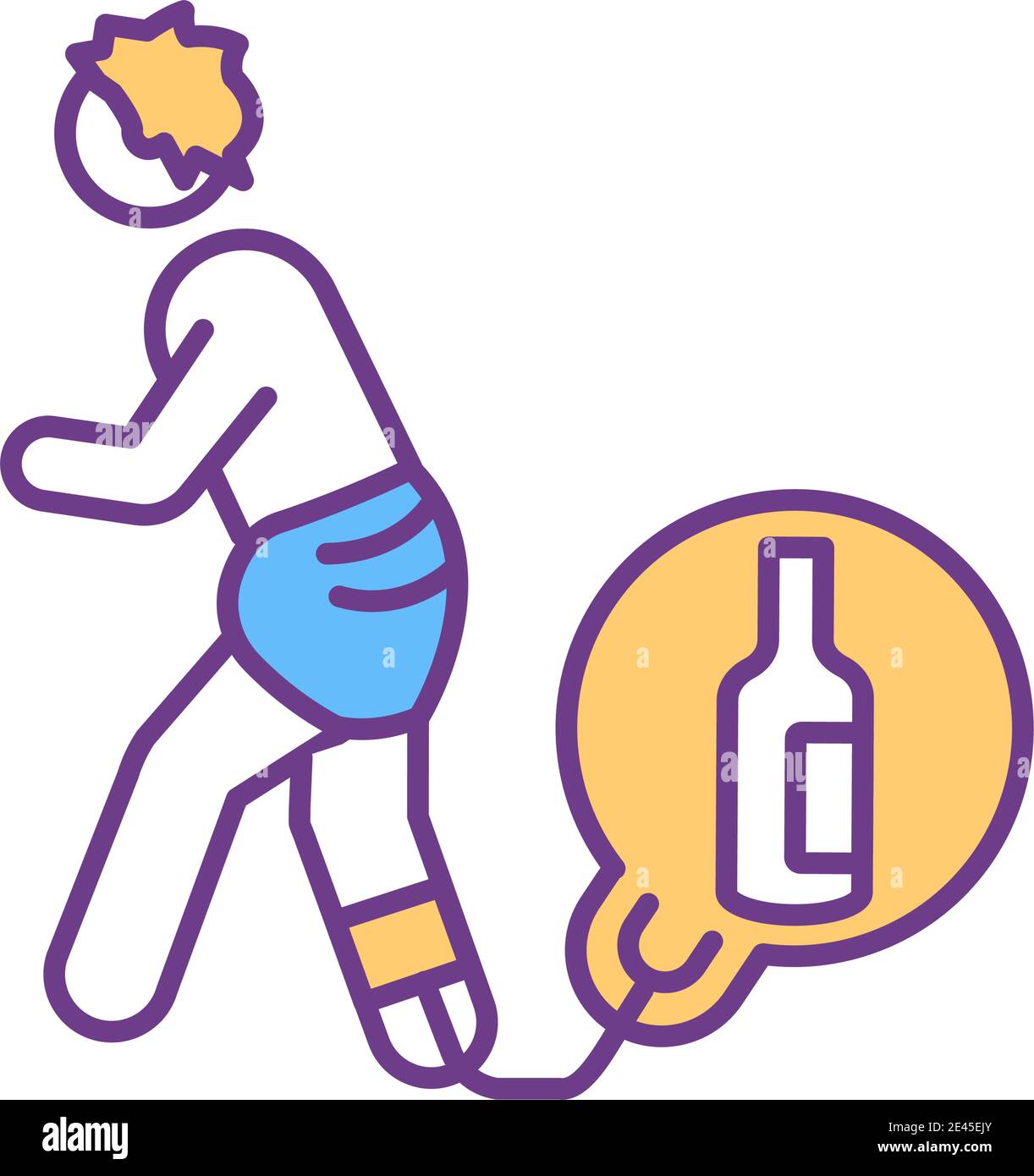 Alcoholism RGB color icon Stock Vector Image & Art - Alamy