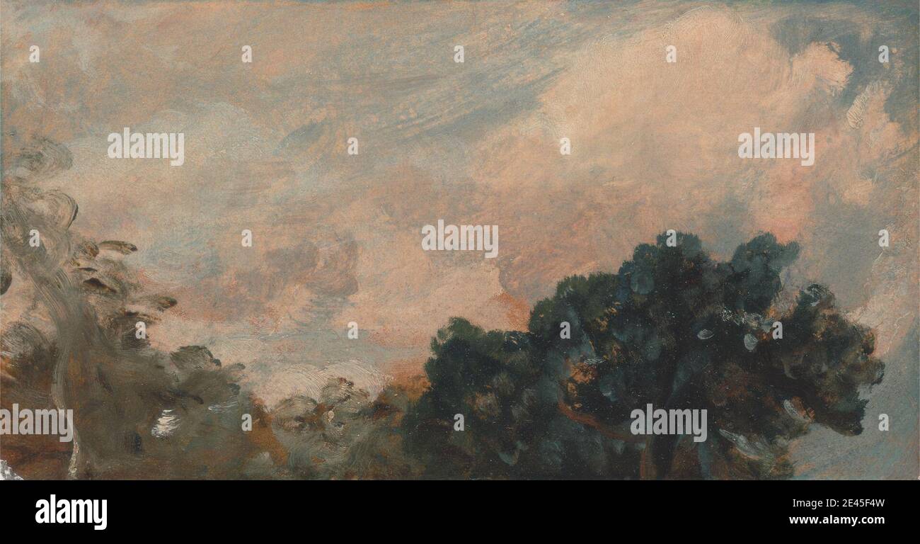 John Constable, 1776â€“1837, British, Cloud Study with Trees, 1821. Oil ...