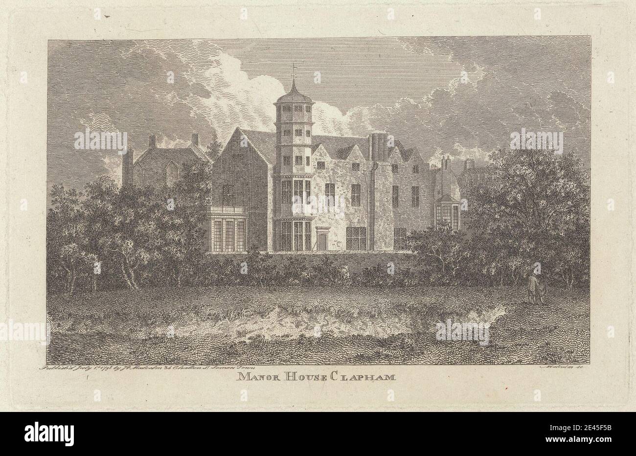 James Peller Malcolm, 1767â€“1815, American, Manor House, Clapham, 1798 ...