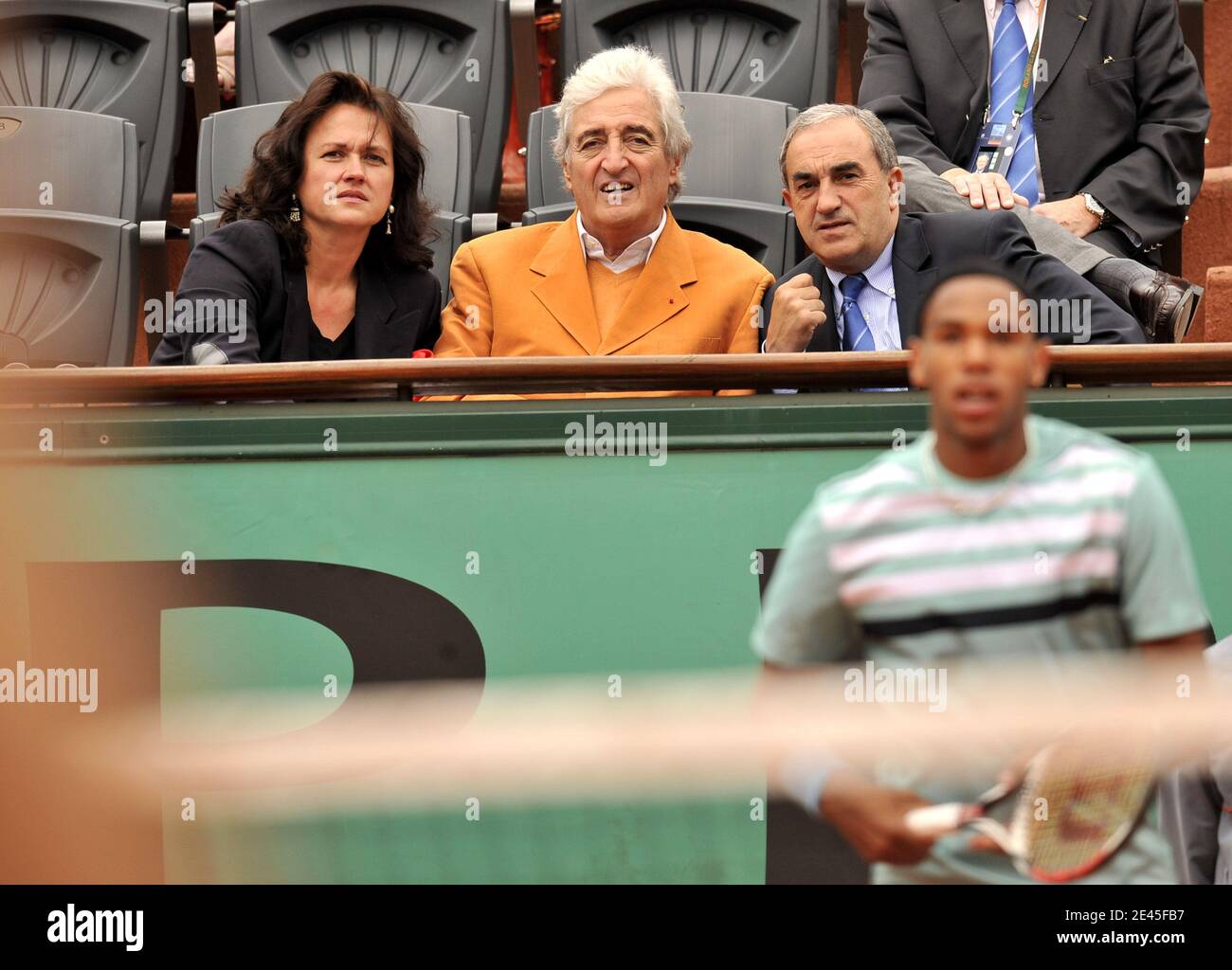 Jean-Loup Dabadie and Jean Gachassin attend the 2009 French Tennis Open ...
