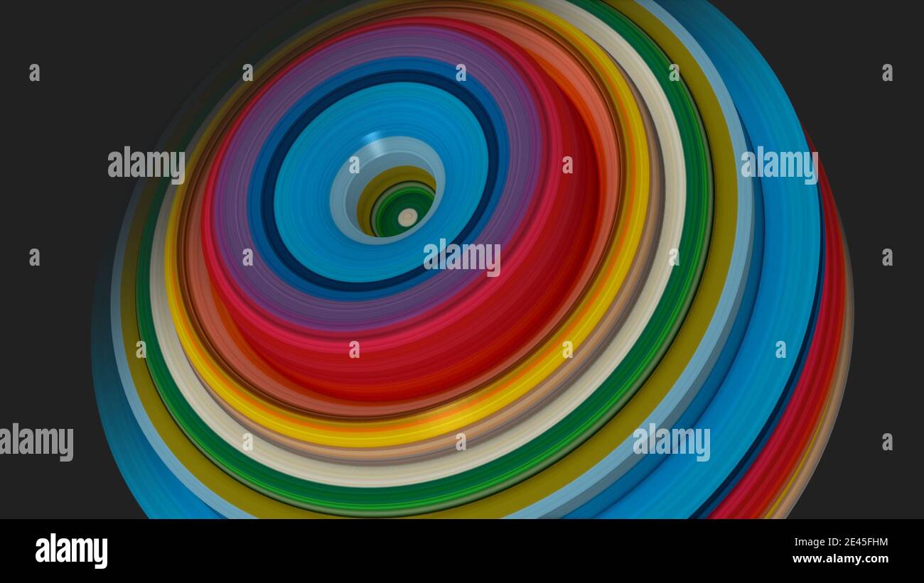 Abstract Dynamic patterns of rainbow color circles with displacement ...