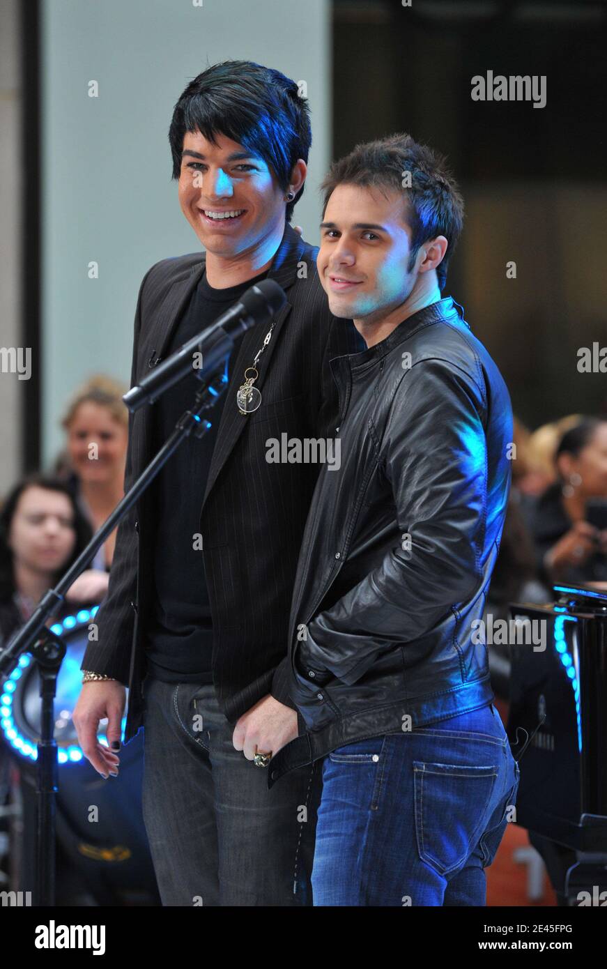 Singers Adam Lampert (L) and Kris Allen appear on NBC's 'Today' Show ...