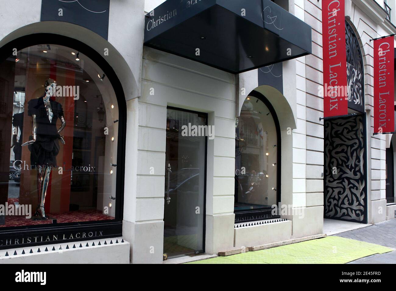 Illustration of the Christian Lacroix' store in Paris, France on May 28 ...