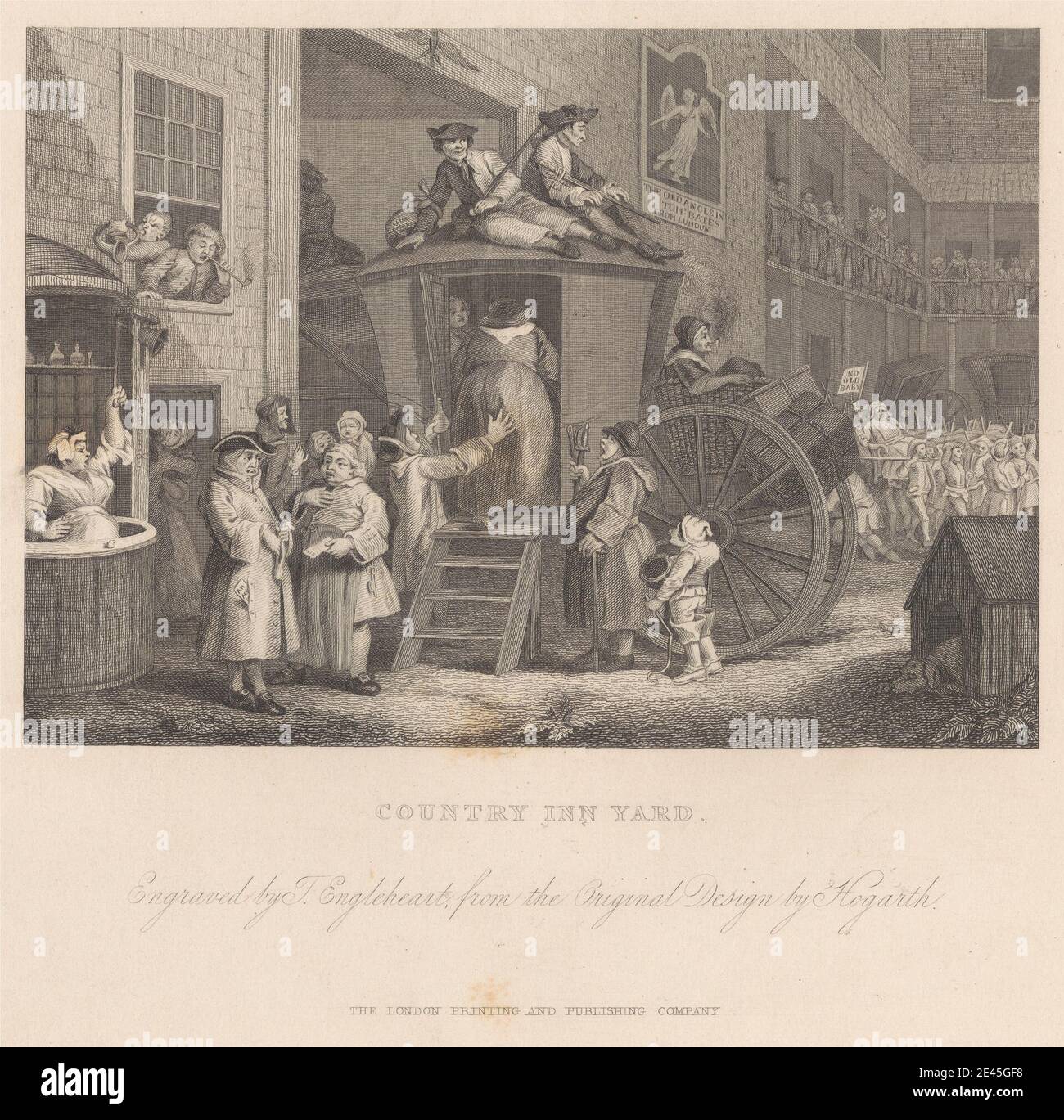 after William Hogarth, 1697â€“1764, British, Country Inn Yard, 1833 ...