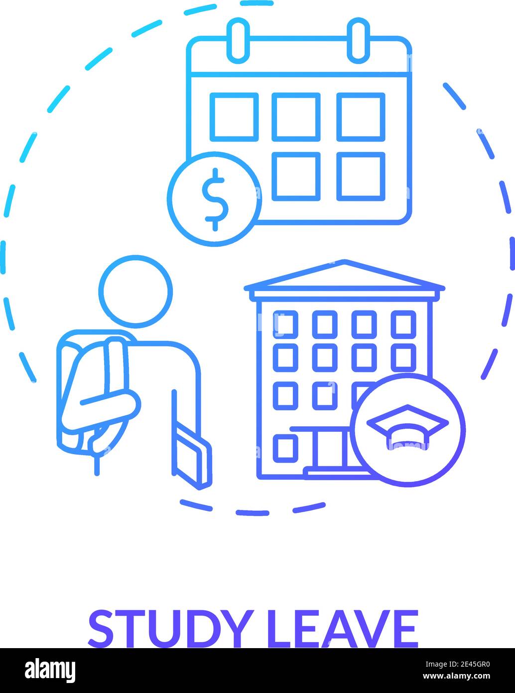 Study leave concept icon Stock Vector Image & Art - Alamy