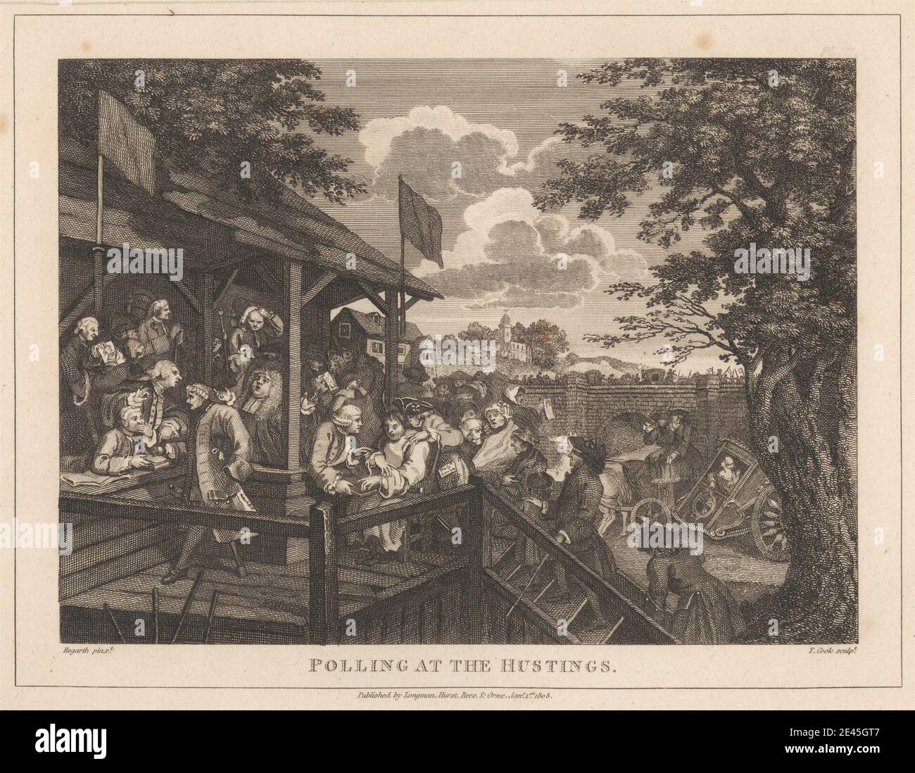 Print made by Thomas Cook, 1744â€“1818, British, Polling at the ...