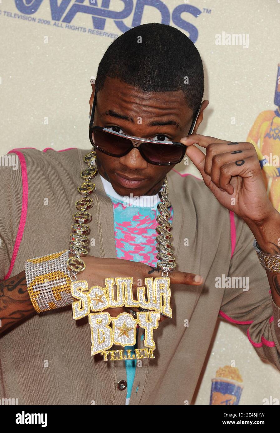 Soulja Boy attends the 18th Annual MTV Movie Awards held at the Gibson ...