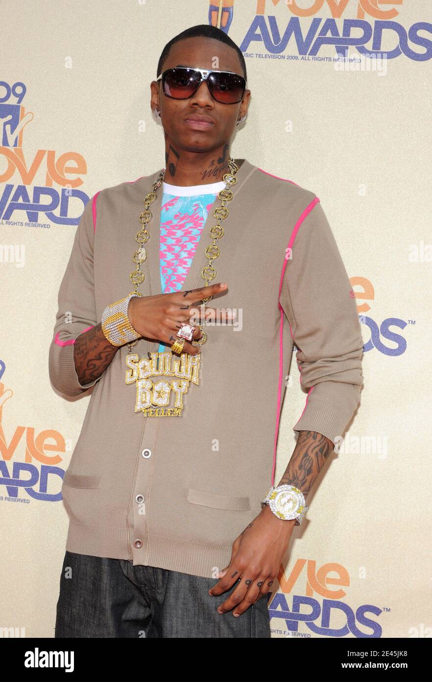 Soulja Boy attends the 18th Annual MTV Movie Awards held at the Gibson ...
