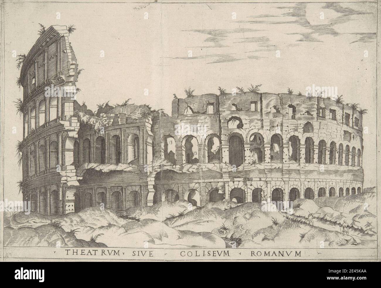 Print made by unknown artist, Theatrum Sive Coliseum Romanum, 1547 to ...