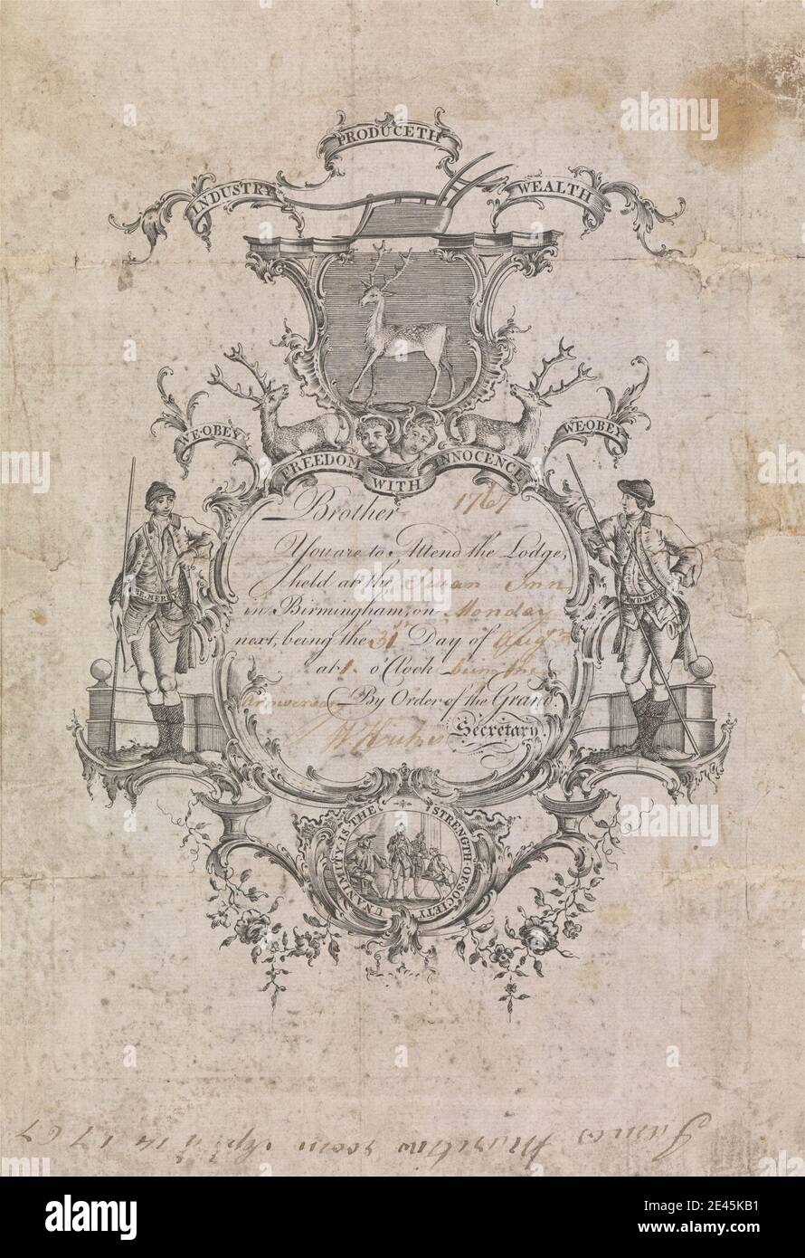 British customs document 18th century hi-res stock photography and ...