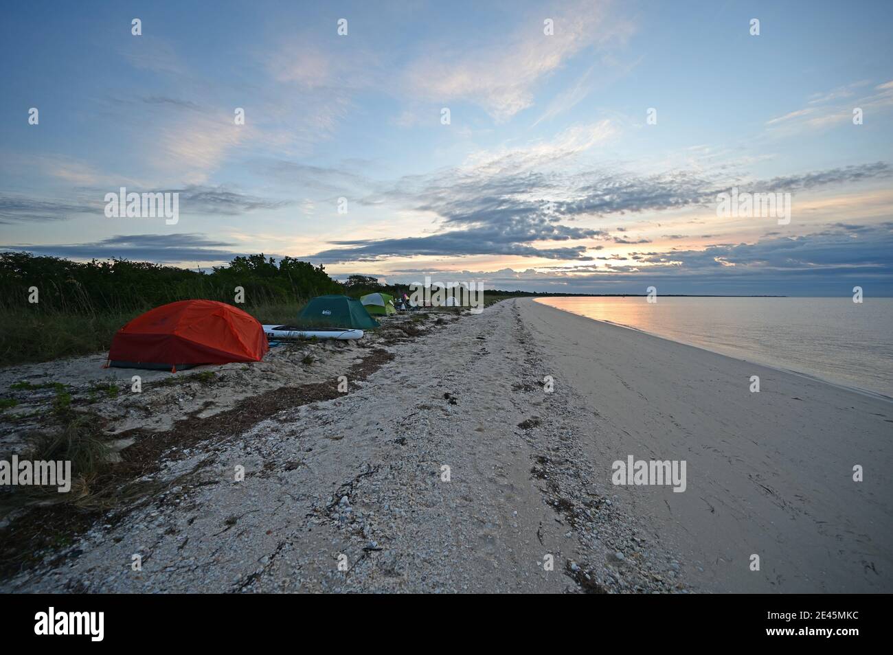 Everglades National Park, Florida 01-14-21 Beach campsite on Middle ...
