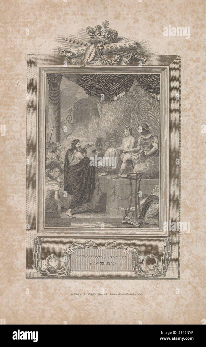 Print made by unknown artist, nineteenth century, Caractacus before ...