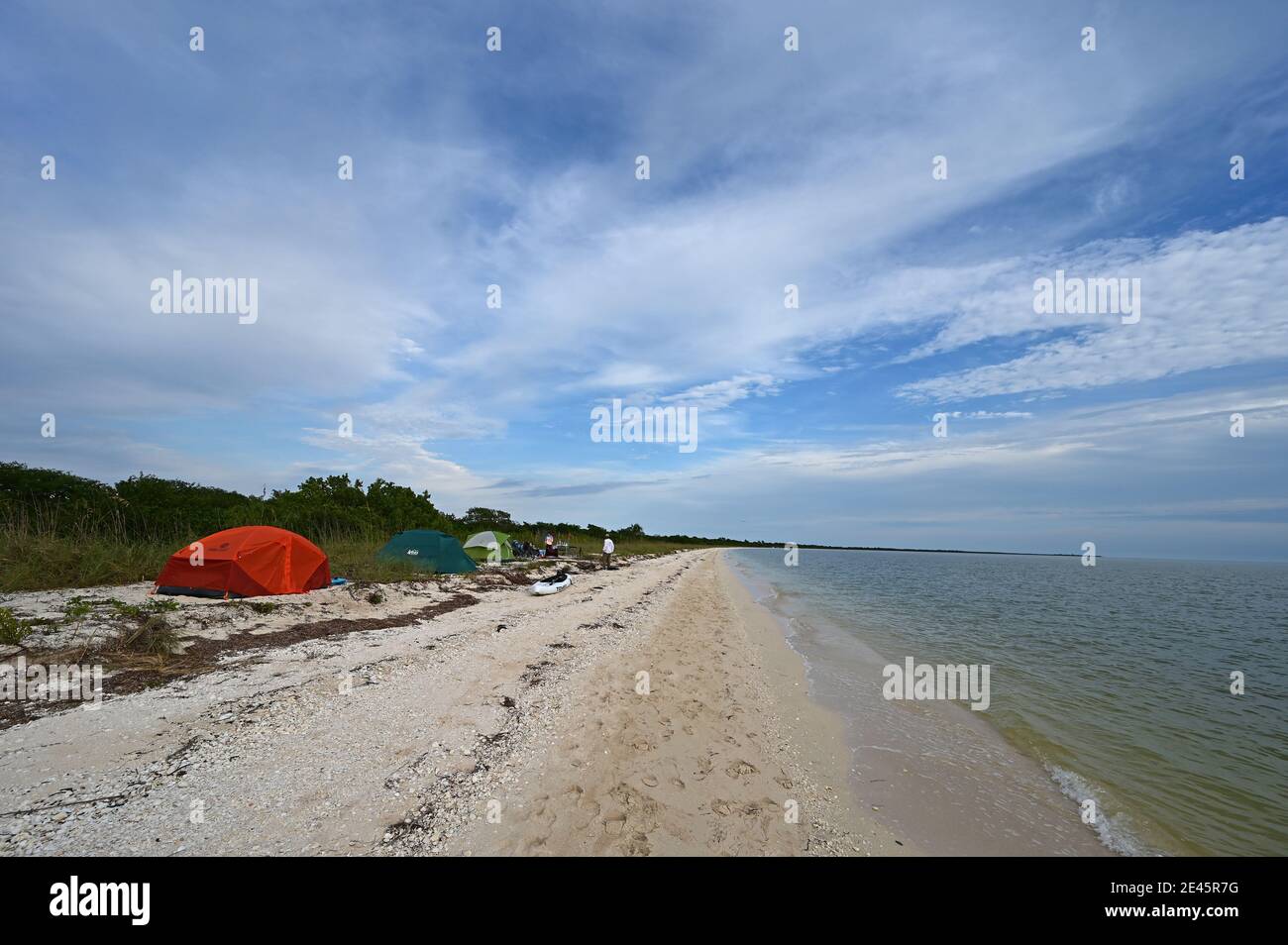 Everglades National Park, Florida 01-14-21 Beach campsite on Middle ...