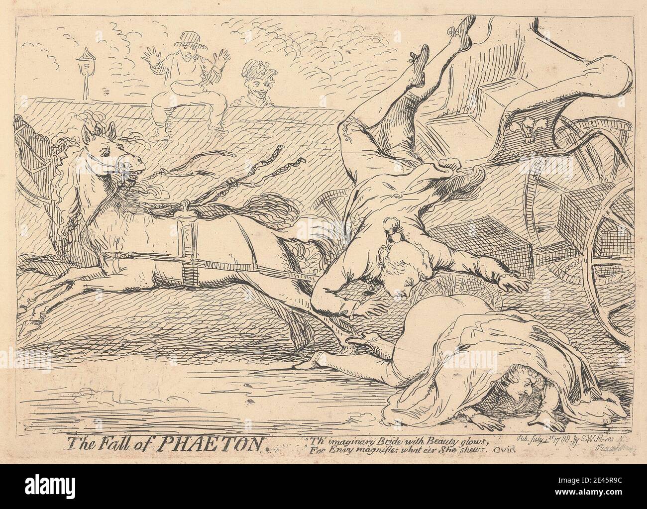 James Gillray, 1757â€“1815, British, The Fall of Phaeton, 1788 ...