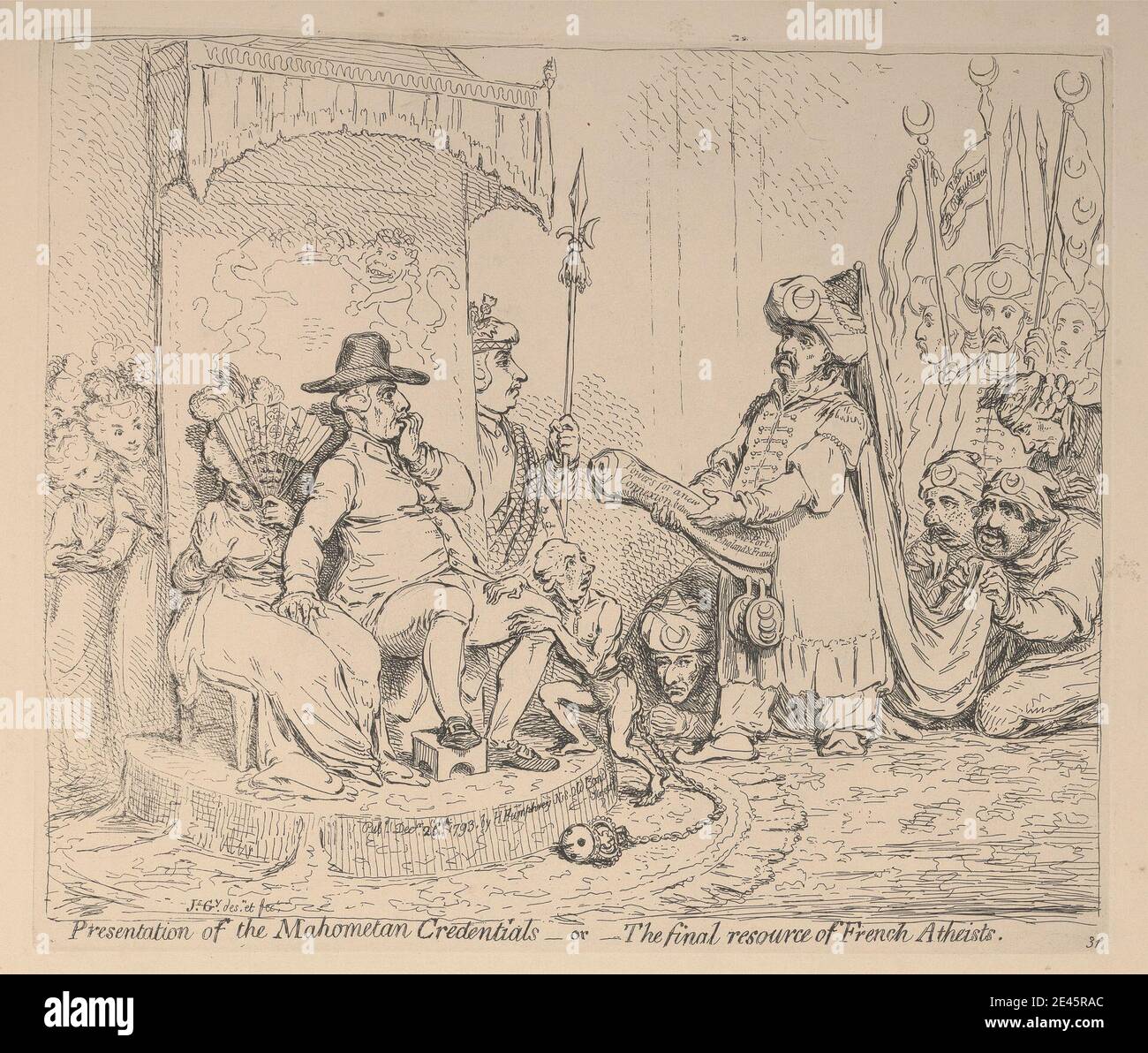 James Gillray, 1757â€“1815, British, Presentation of the Mahometan ...
