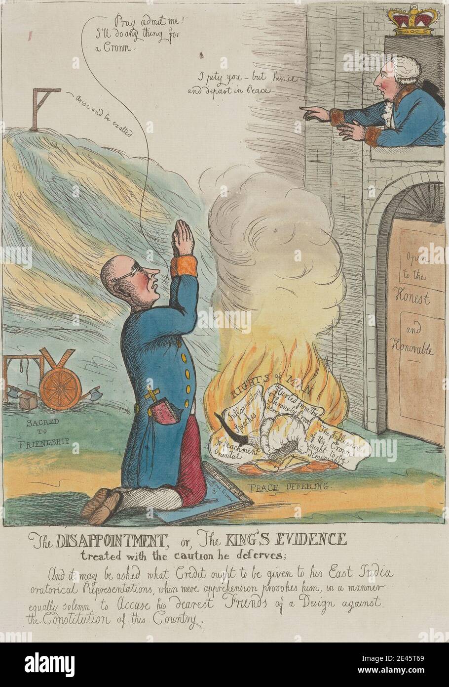 William Dent, active 1784â€“1793, The Disappointment, or, The King's ...