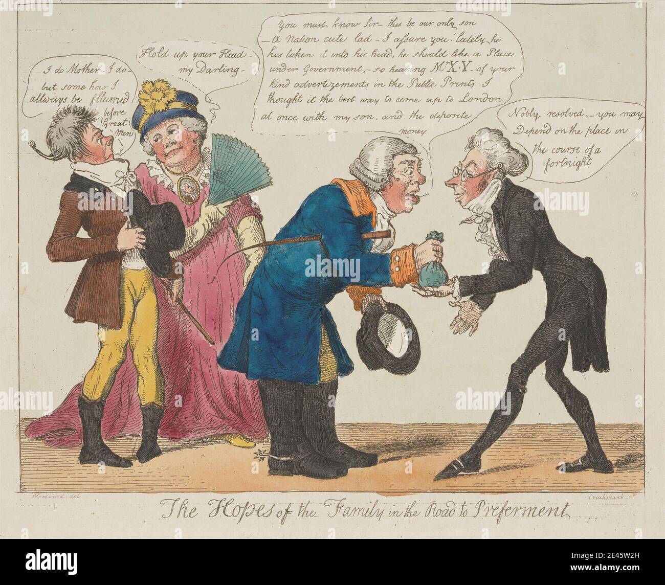 Isaac Cruikshank, 1756â€“1810, British, The Hopes of the Family in the ...