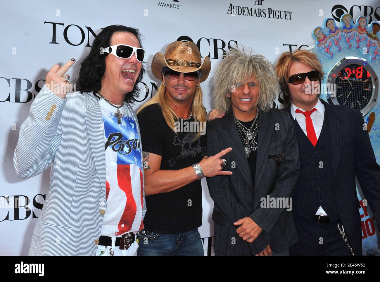 Brett Michaels (second from left) and Poison attend the 63rd Annual ...