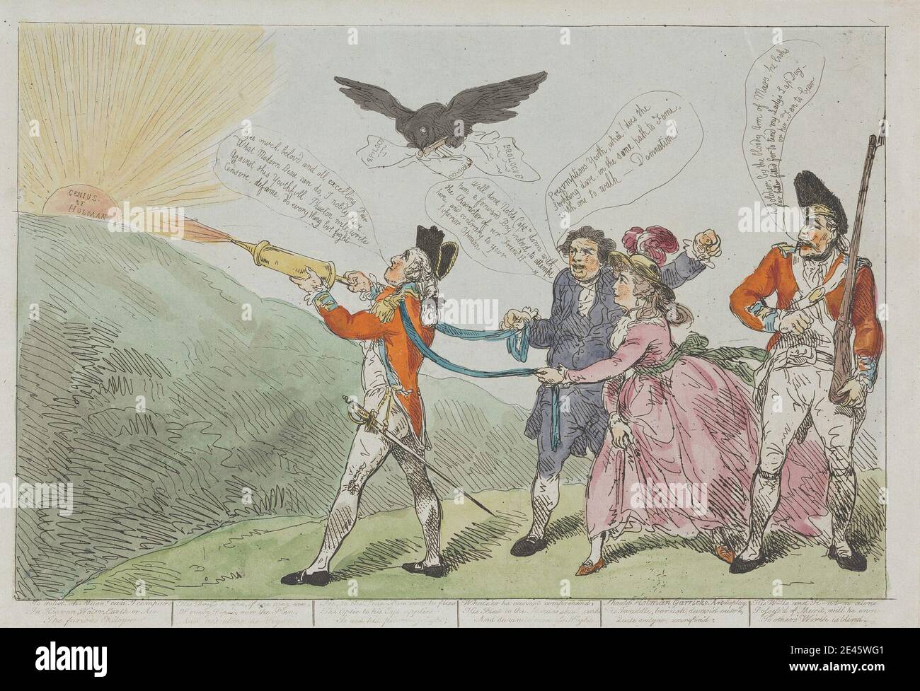 Thomas Rowlandson, 1756â€“1827, British, Col. Topham Endeavouring with ...