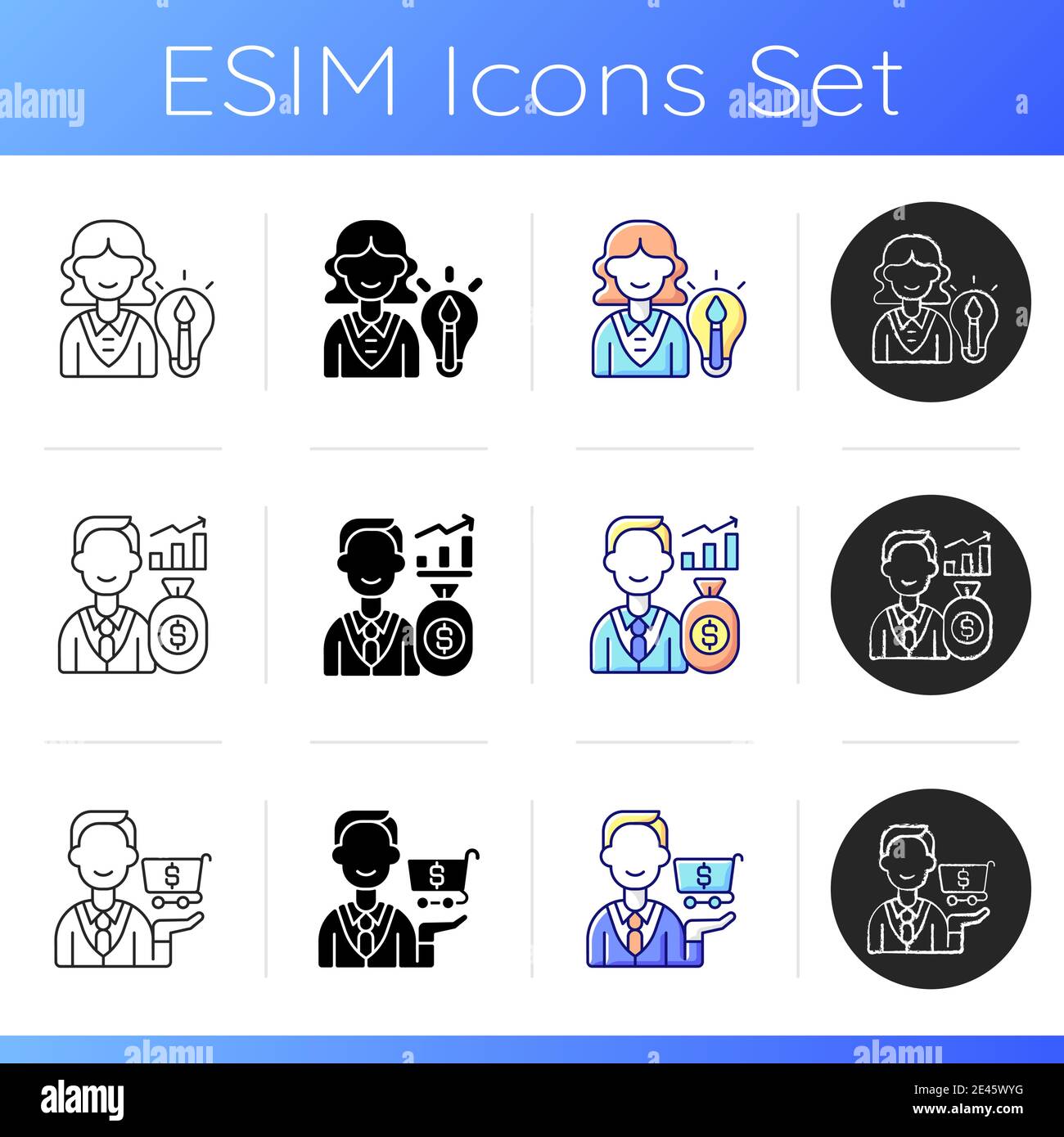 Organization hierarchy icons set Stock Vector Image & Art - Alamy