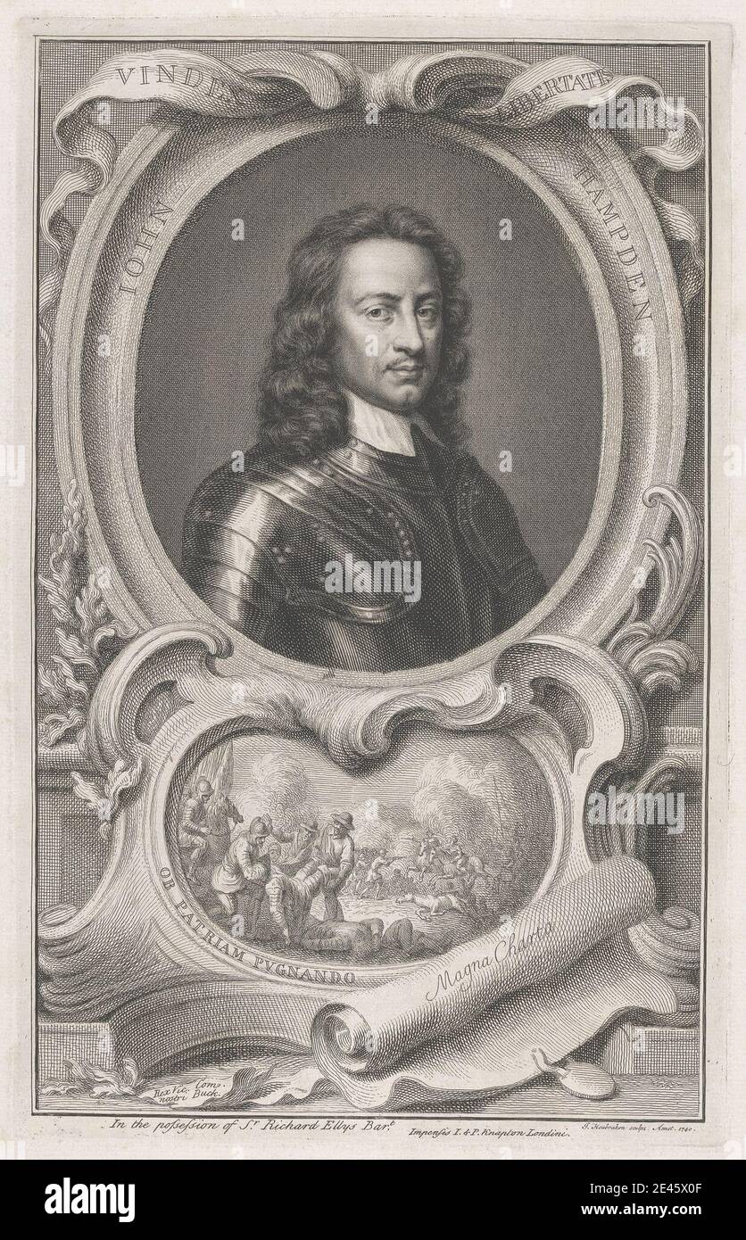 Print made by Jacobus Houbraken, 1698â€“1780, Dutch, John Hampden, 1740 ...