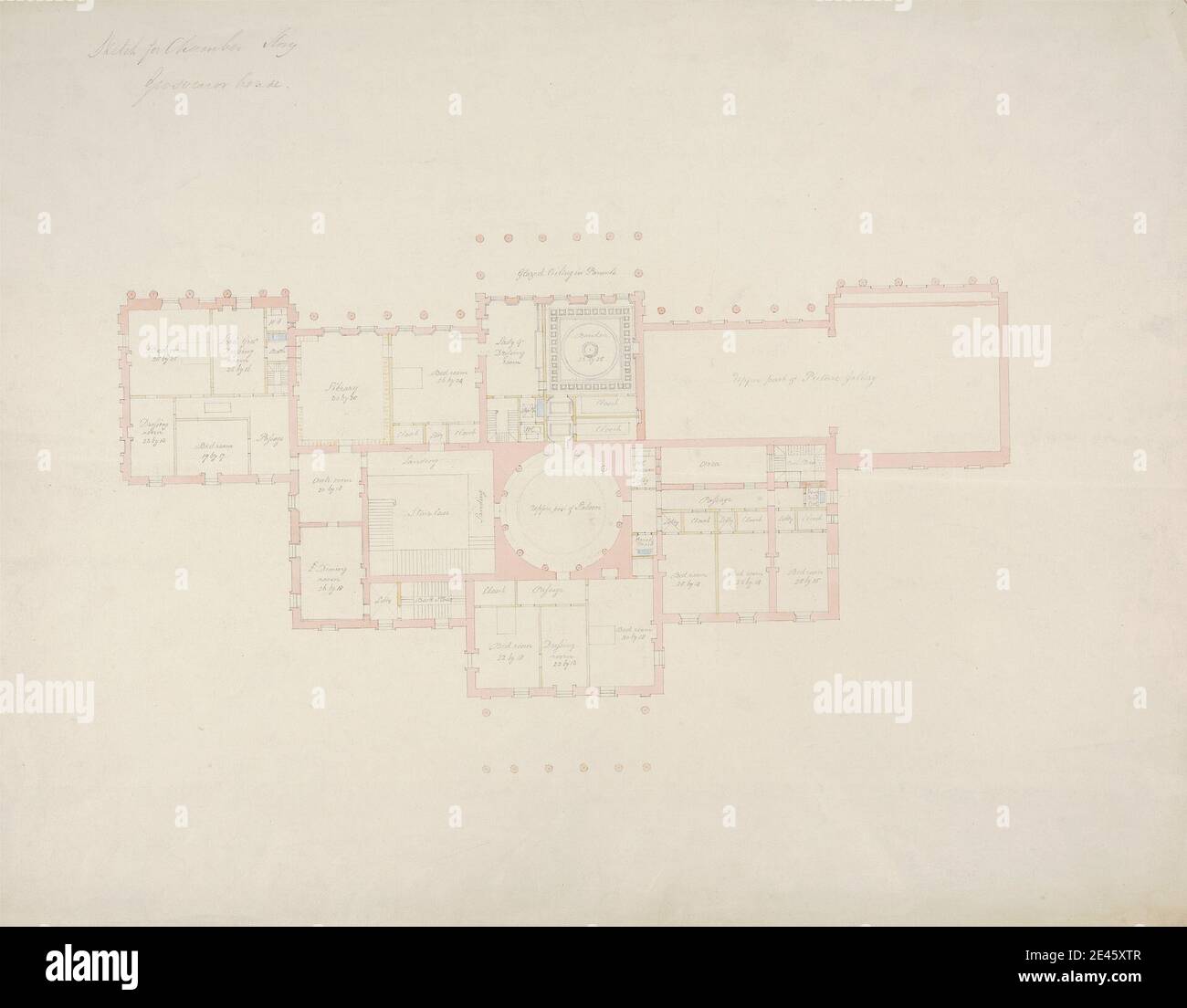 Thomas Cundy, 1790â€“1867, British, Design for Grosvenor House, London ...