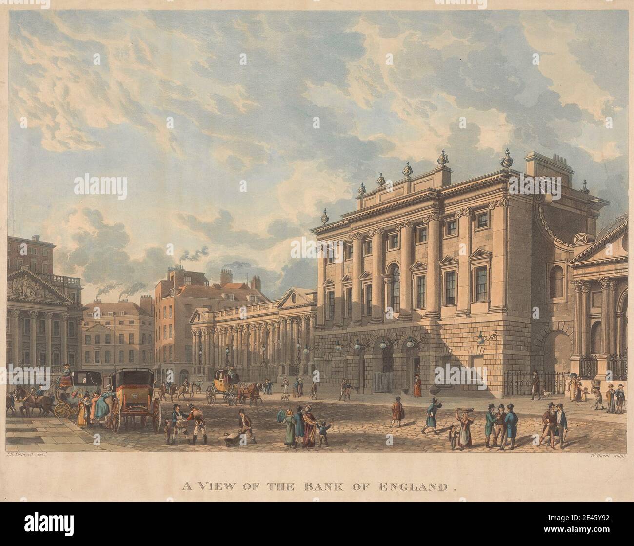 Daniel Havell, 1785â€“1826, British, A View of the Bank of England ...