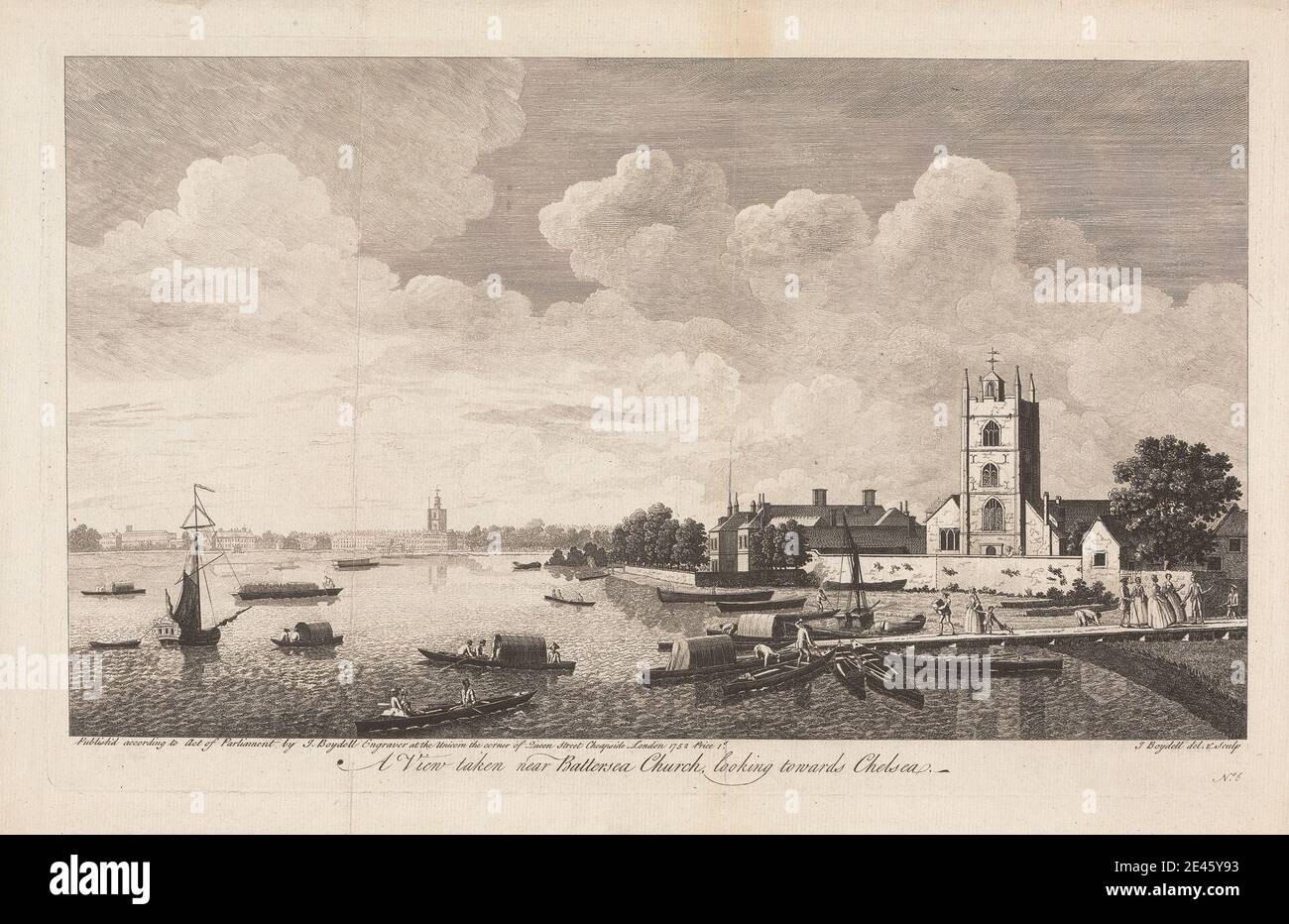 Battersea church looking towards chelsea hi-res stock photography and ...