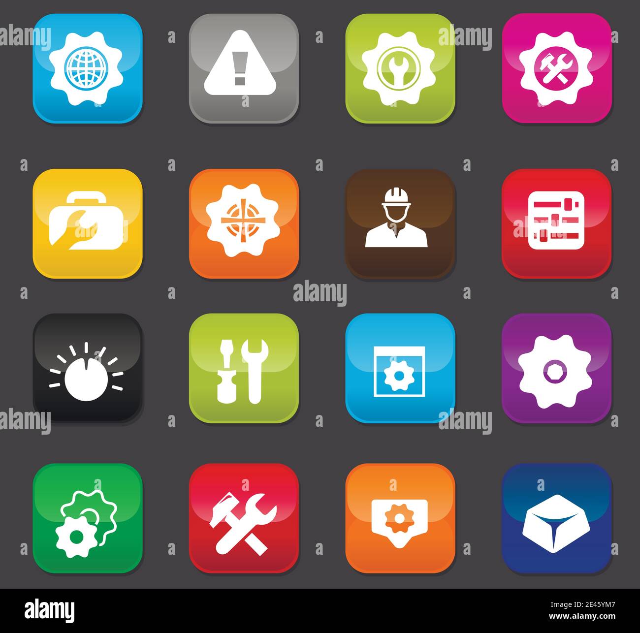 Setting icons set Stock Vector Image & Art - Alamy