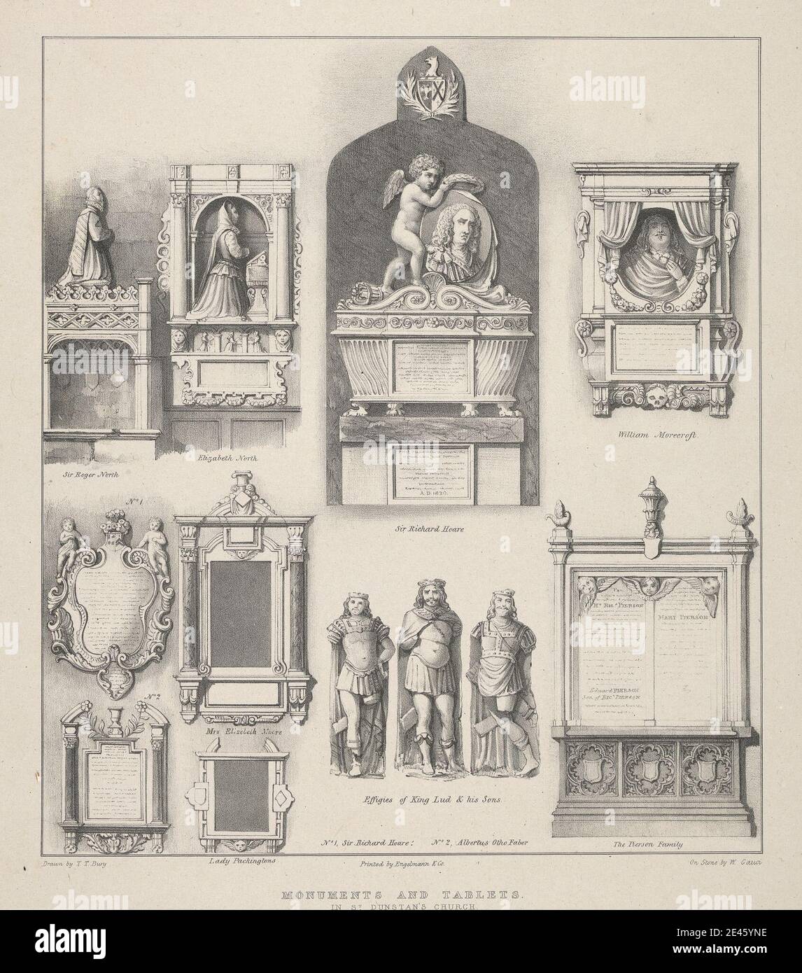 William Gauci, active 1825â€“1854, British, Monuments and Tablets in St ...