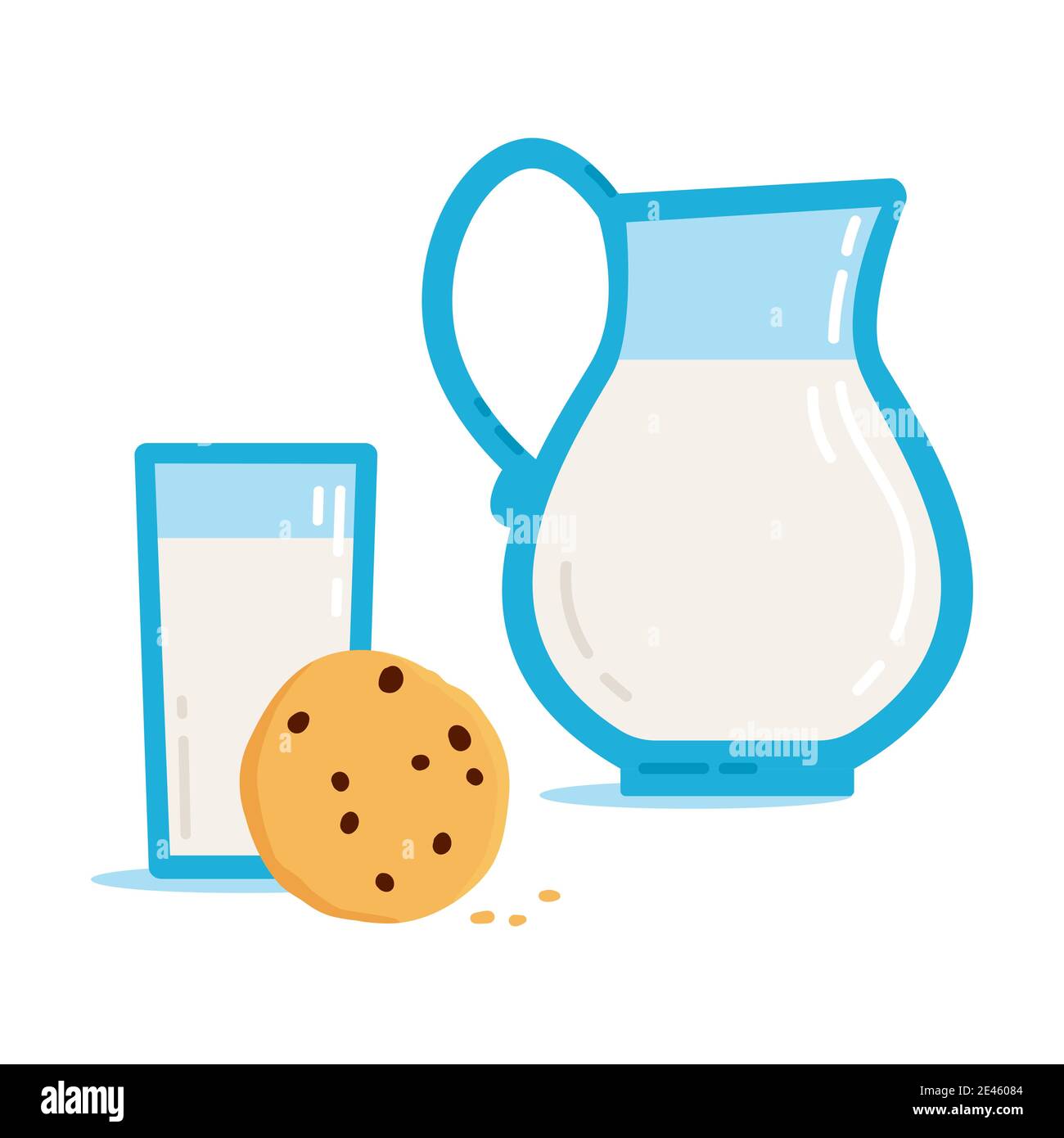 Glass full fresh milk Stock Vector Images - Alamy