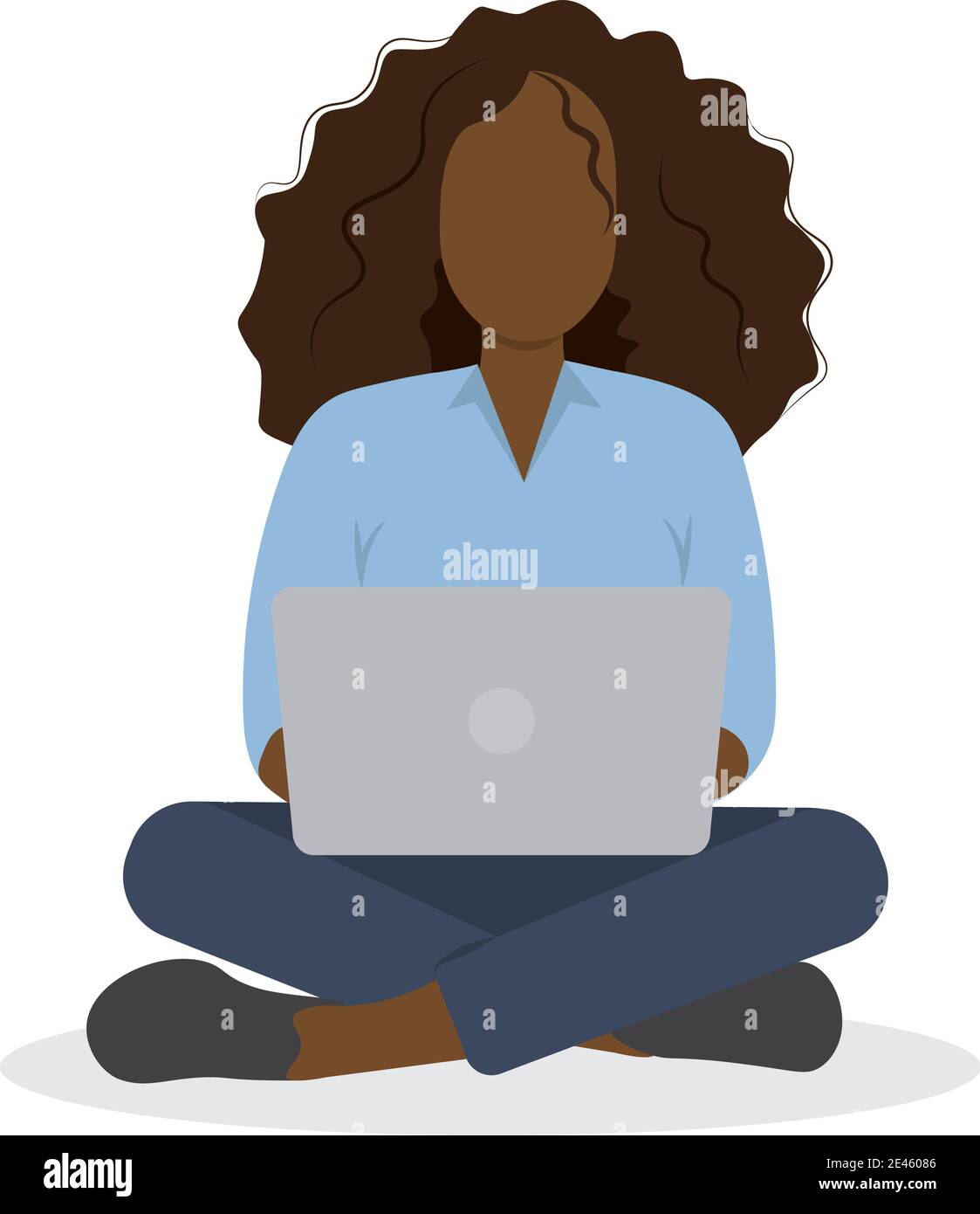 Student learning laptop home Stock Vector Images - Alamy