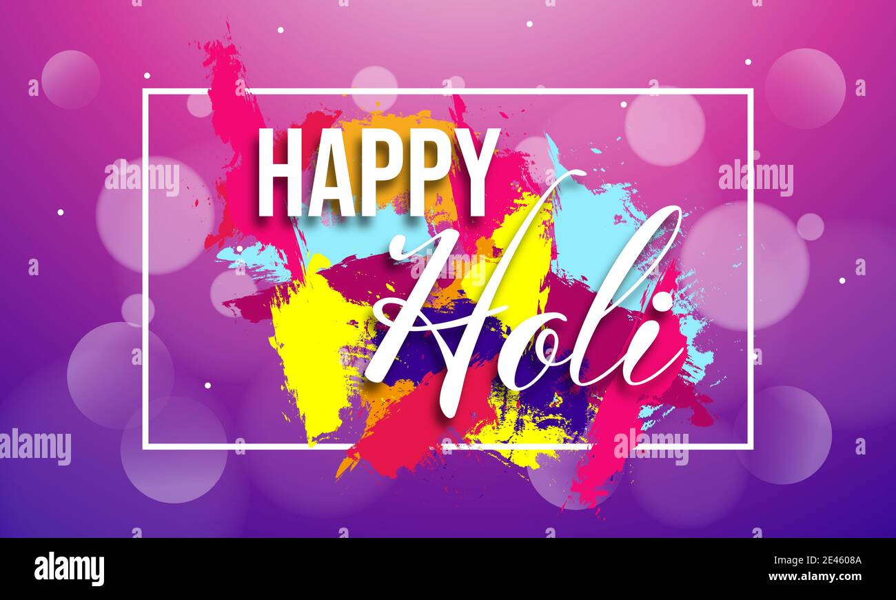 Happy Holi background for indian festival. Design for card, greeting ...